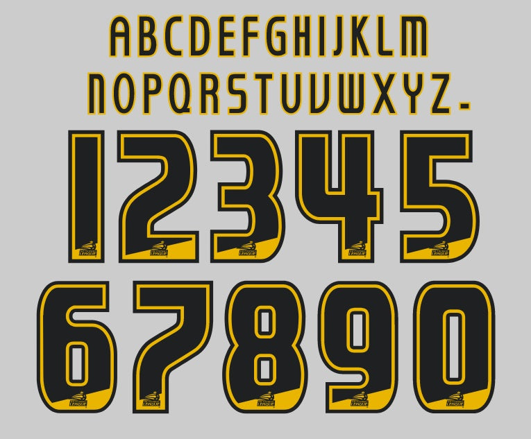 English Football League 2004-2014 Black Nameset for Football Shirt Any ...