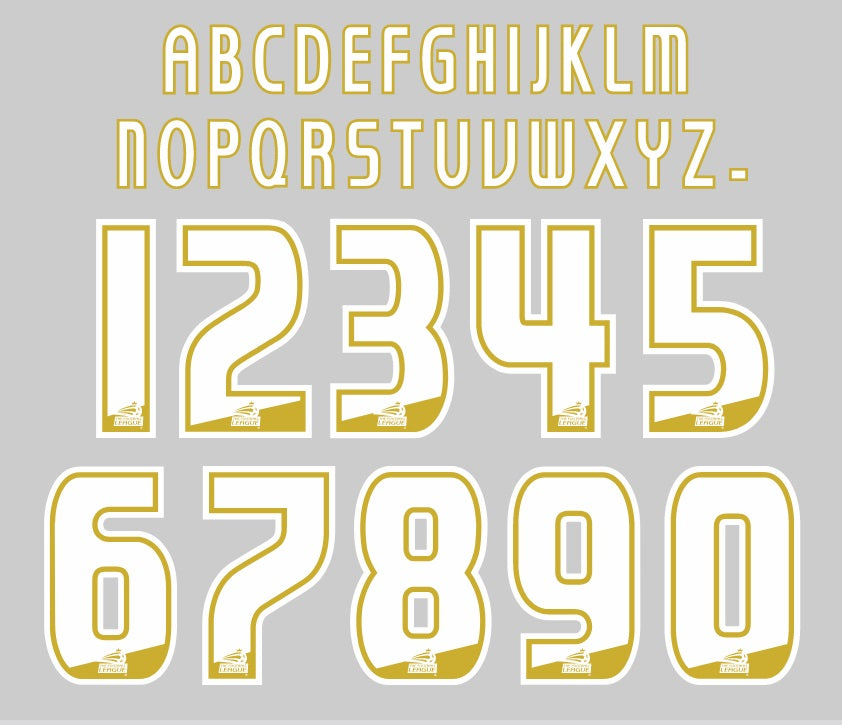 English Football League 2004-2014 WHITE Nameset for Football Shirt Any ...