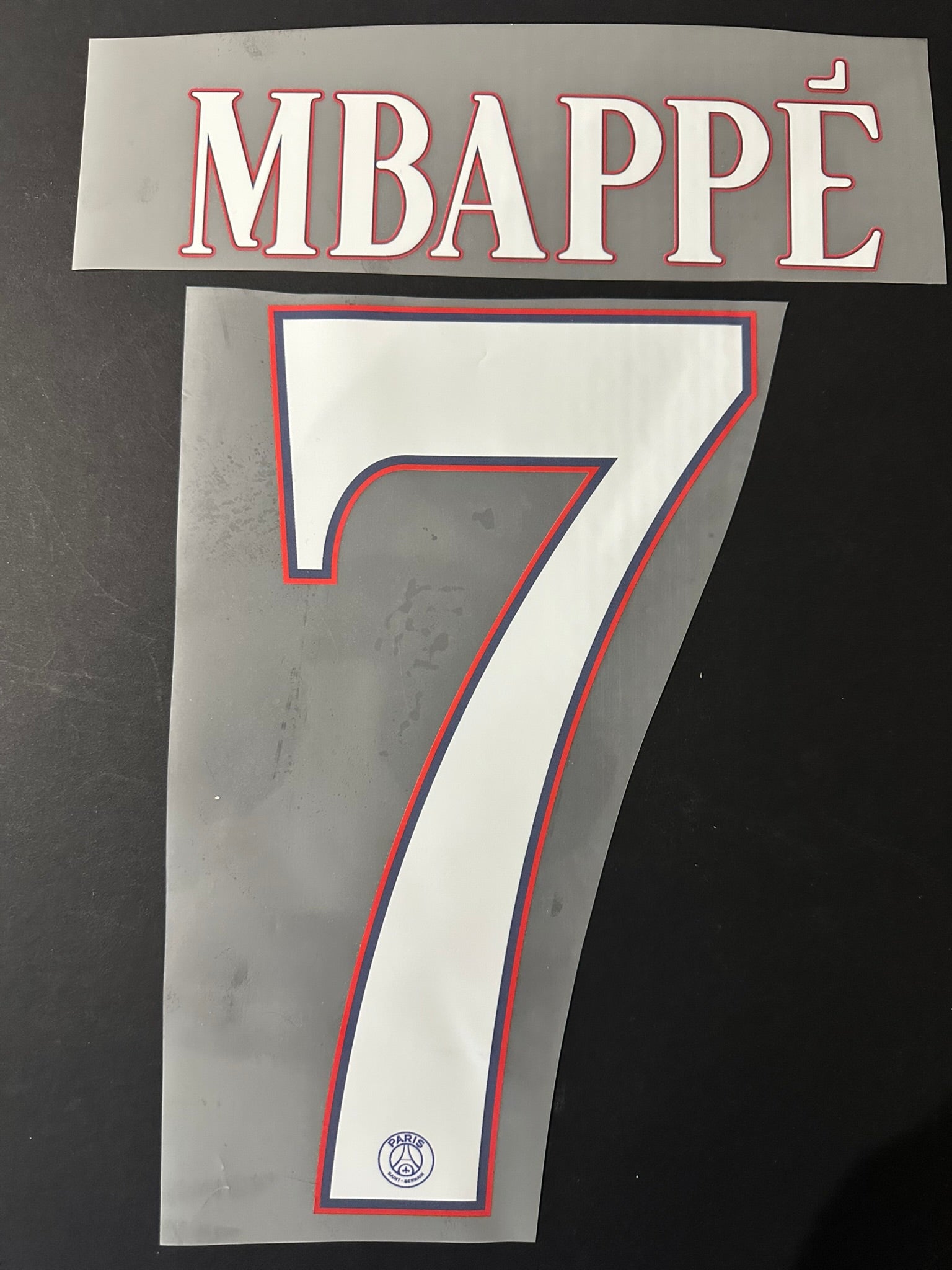 Mbappe #7 PSG 2022-2023 Champions League Home Nameset for Football Shi ...