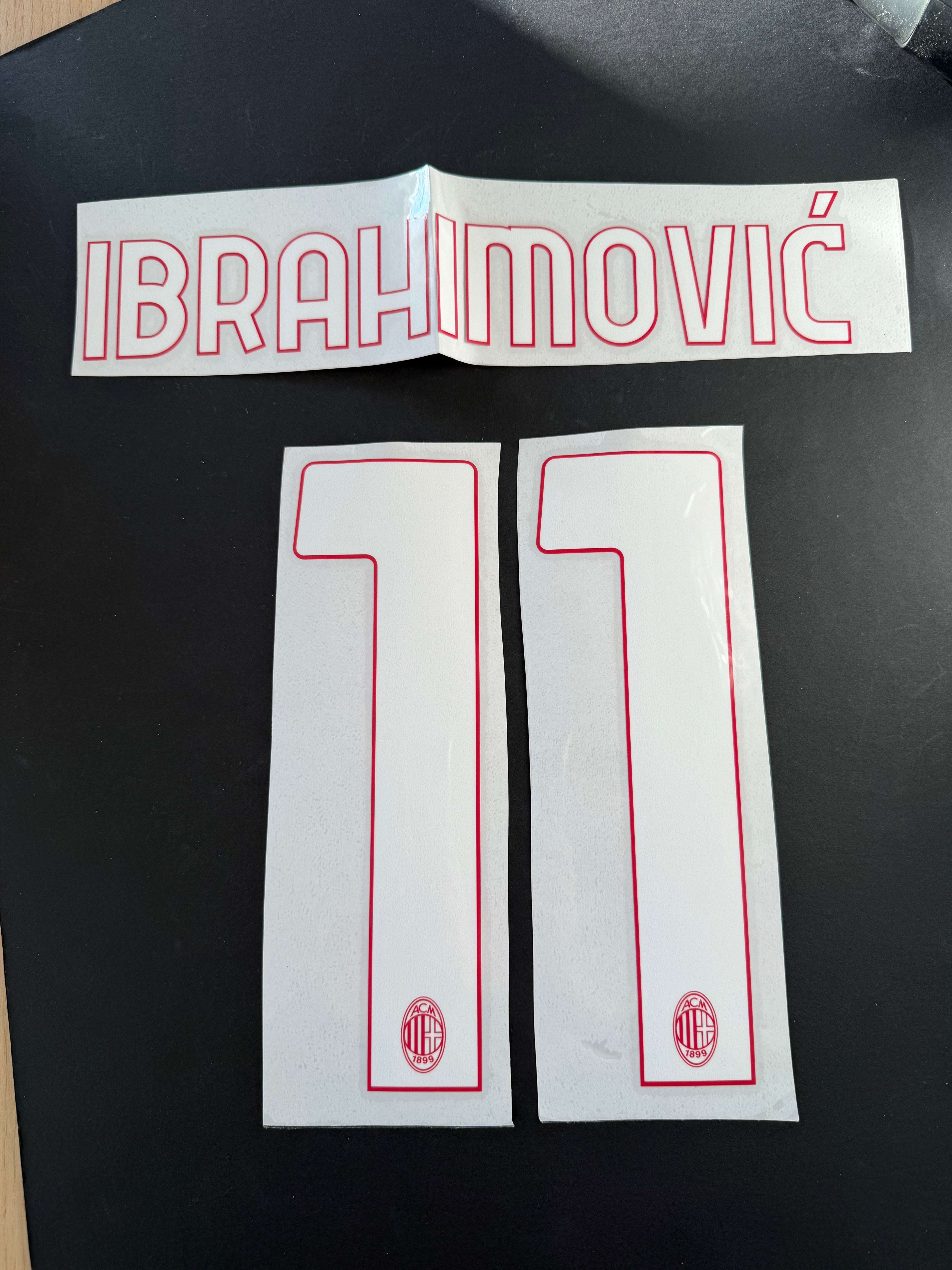 Ibrahimovic 11 Ac Milan Home for Football Shirt Nameset (Clearance ...