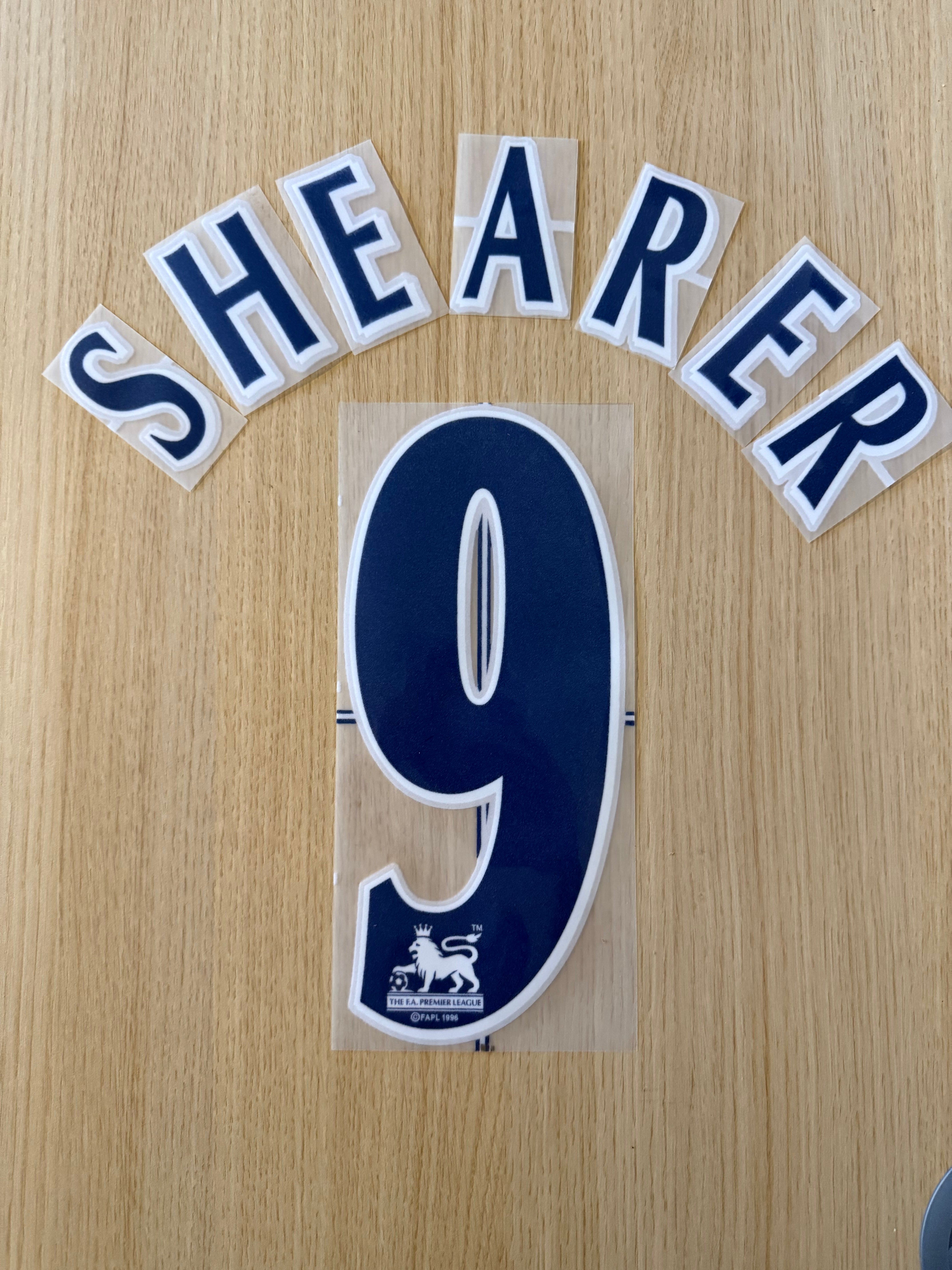 Shearer #9 Newcastle United 2001-2007 Premier League Nameset Blue ...