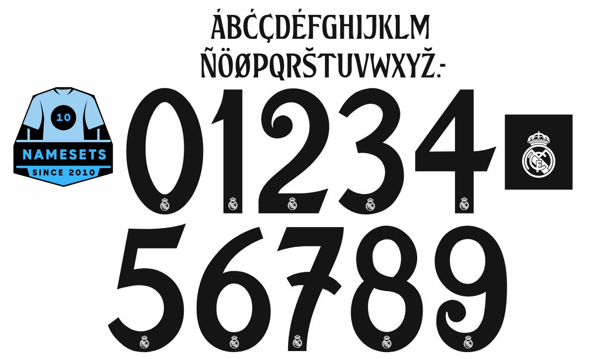 Real Madrid 2024-2025 Home Nameset for Football Shirt Any Name and Num ...