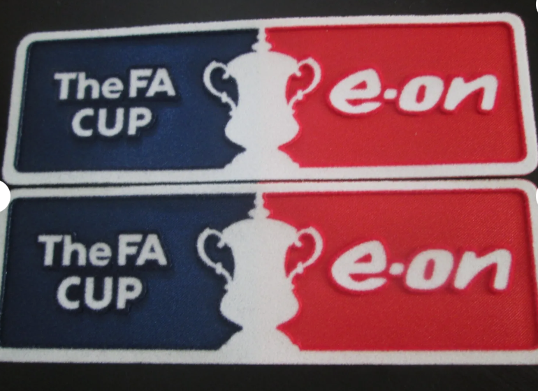 Eon The FA CUP patch player size Iron On Heat Press pair UK STOCK ...