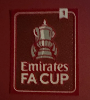 1 x Fly Emirates Fa Cup patch player size Iron On Leeds Coventry badge ...