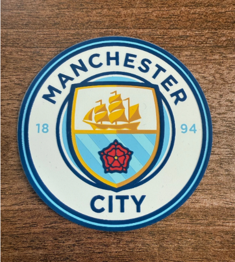 Premier League Manchester City Home Shirt Silicon Iron On Patch Badge ...