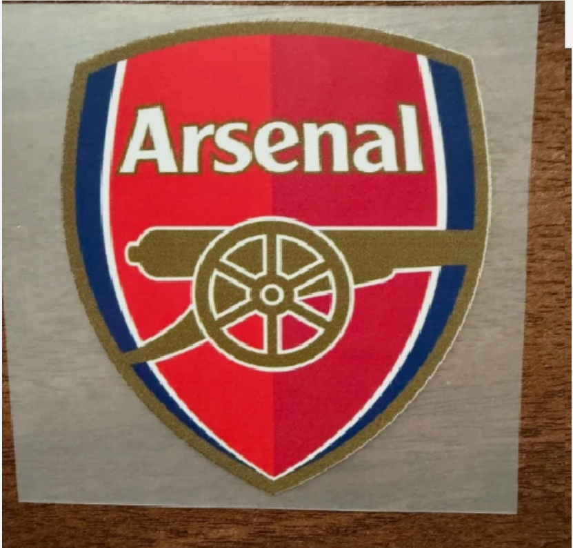 Premier League Arsenal DTF Flat Iron On Patch Badge 70 x 60mm Red whit ...