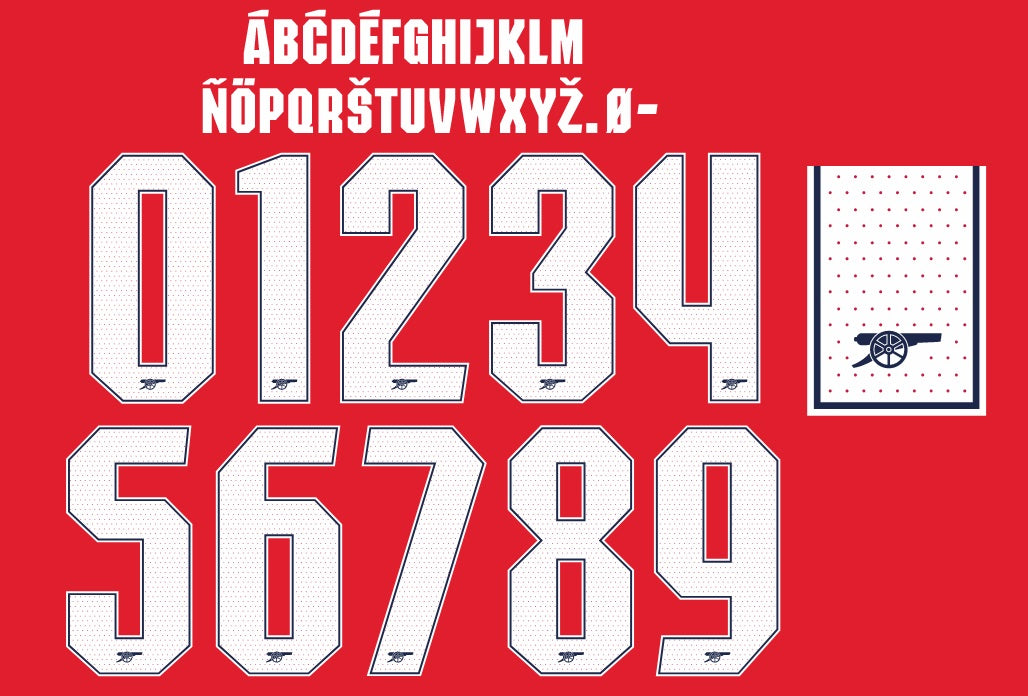 Arsenal 2024-2025 Cup Home Nameset for Football Shirt Any Name & Numbe ...