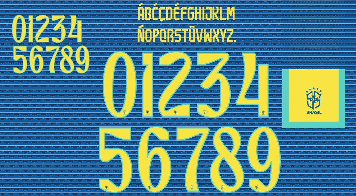 Brazil 2024 Away Nameset for Football Shirt Any Name & Number – House ...