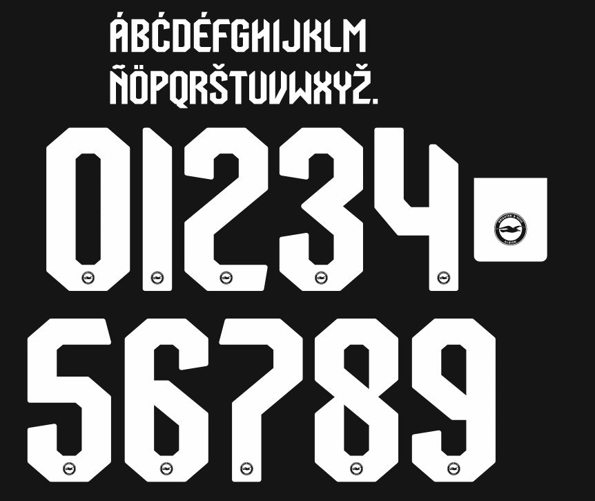 Brighton 2023-2024 KIDS Away European Nameset for Football Shirt Any N ...