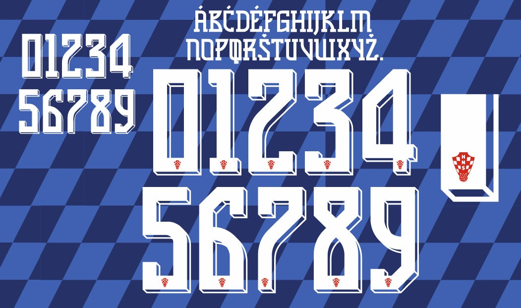 Croatia 2024 Away Nameset for Football Shirt Any Name & Number – House ...