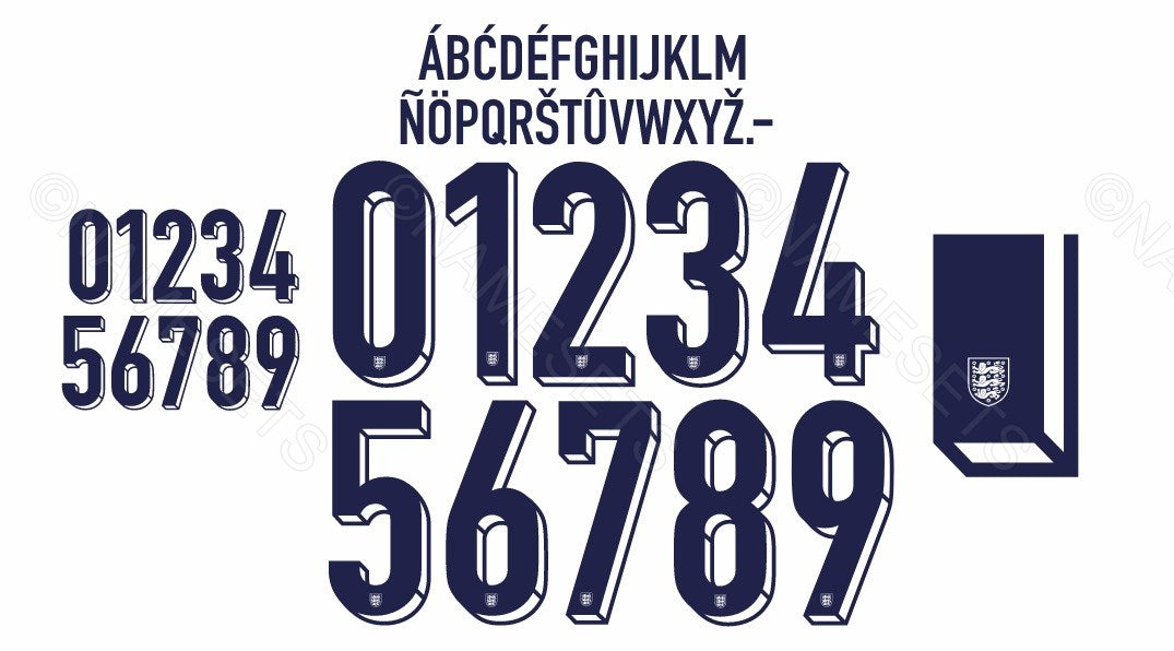 England 2024 Home KIDS Nameset for Football Shirt Any Name & Number ...