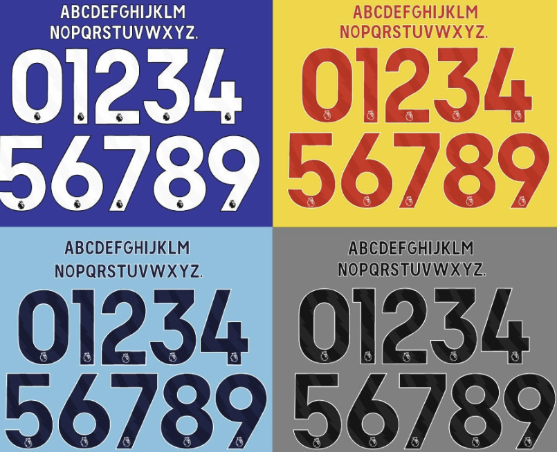 Premier League EPL 2023-2025 KIDS Nameset for Football Shirt Any Name ...