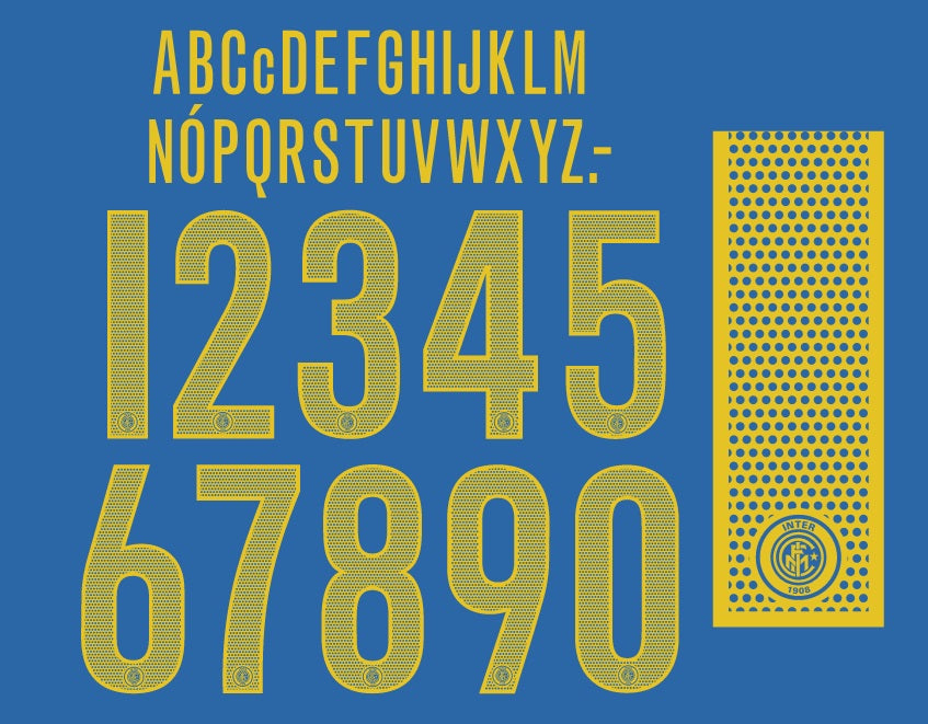 Inter Milan 2004-2006 Cup Nameset for Football Shirt Any Name & Number ...