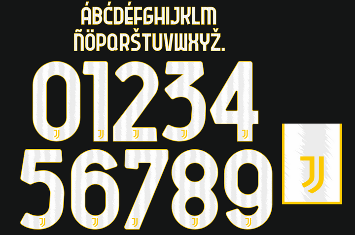 Juventus 2023-2024 Home Nameset for Football Shirt Any Name & Number ...