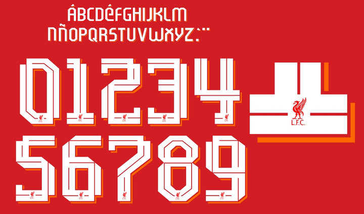 Liverpool 2023-2025 Home Nameset for Football Shirt Any Name & Number ...