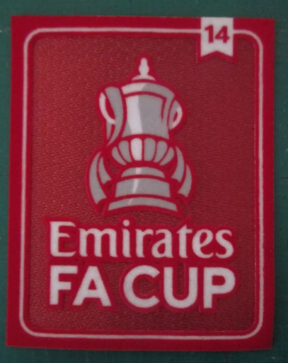 14 Arsenal x Fly Emirates Fa Cup patch player size Iron On badge ...