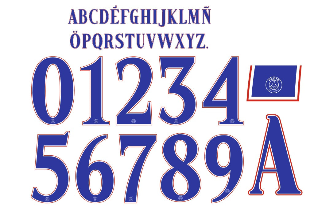 PSG 2022-2023 Champions League Away Nameset for Football Shirt Any Nam ...