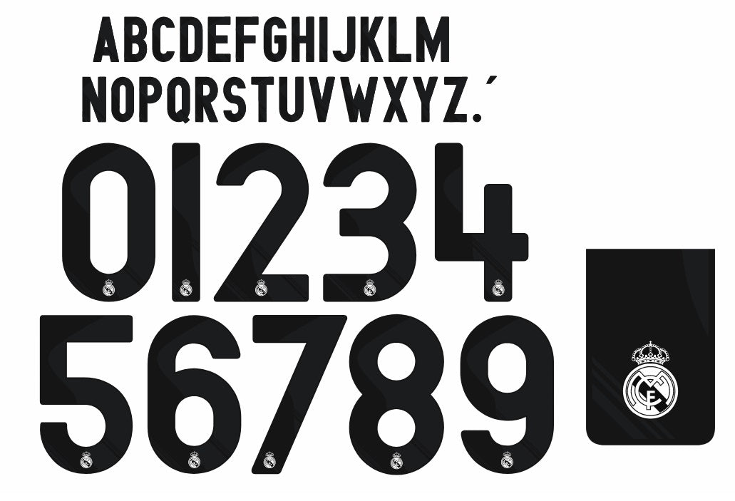 Real Madrid 2009-2010 Home Nameset for Football Shirt Any Name & Numbe ...