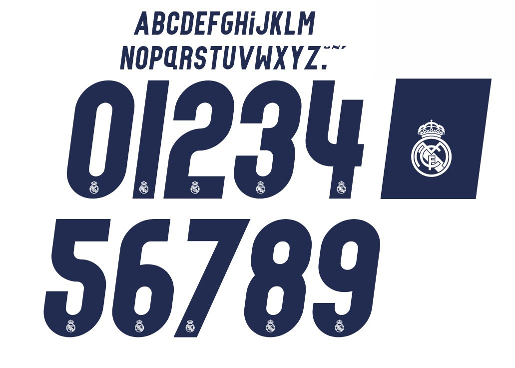 Real Madrid 2016-2017 Home Nameset for Football Shirt Any Name & Numbe ...