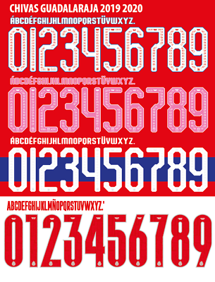 Chivas 2019-2020 Away Third Home Football Nameset for shirt Any Name ...