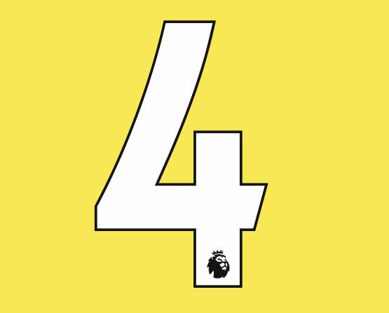 #4 EPL 2017-2023 White Number for Autographing for Football Shirt ...