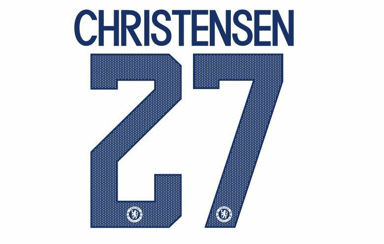 Christensen #27 Chelsea 2017-2018 Away Cup European Football Nameset f ...
