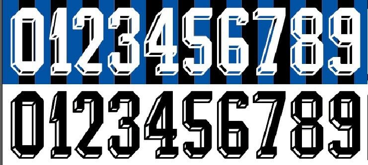 Inter Milan 1982-1985 Home/away Football Nameset Build Your Own Number ...