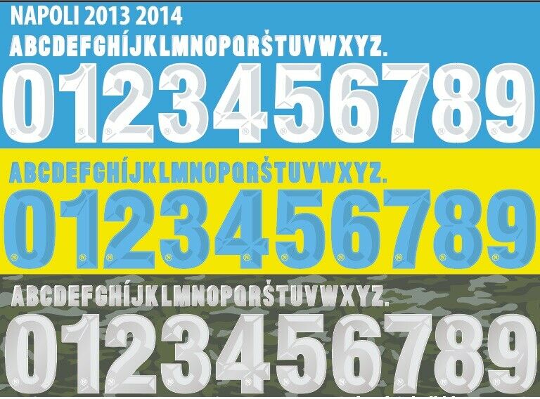 Napoli 2013-2014 Home/Away Football Nameset Build Your Own Name and Nu ...