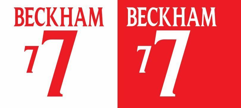Beckham #7 England Euro 2000 Home & Away Football Nameset shirt – House ...