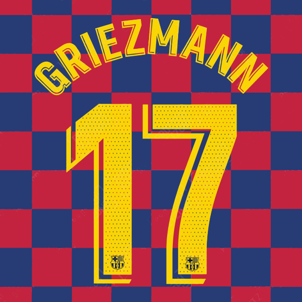 Griezmann #17 Barcelona 2018-2019 Home Football Nameset for shirt ...