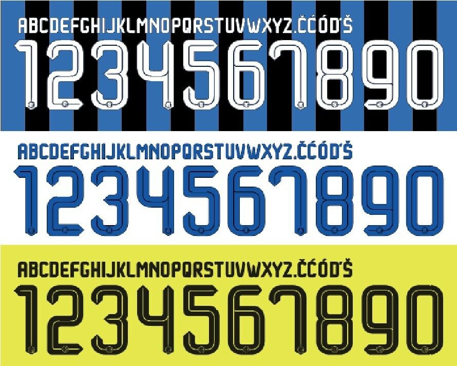 Inter Milan 2015-2016 Home/Away Football Nameset Build Your Own Name a ...