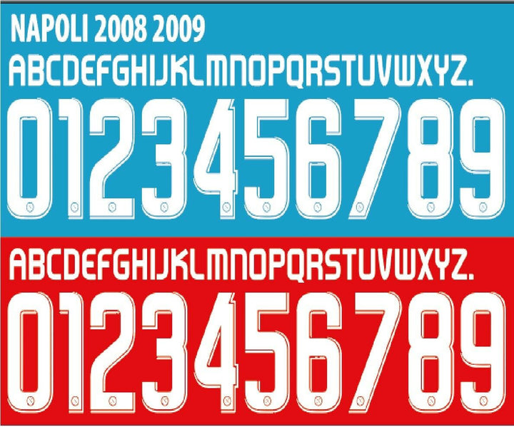 Napoli 2008-2009 Home/Away Football Nameset Build Your Own Name and Nu ...