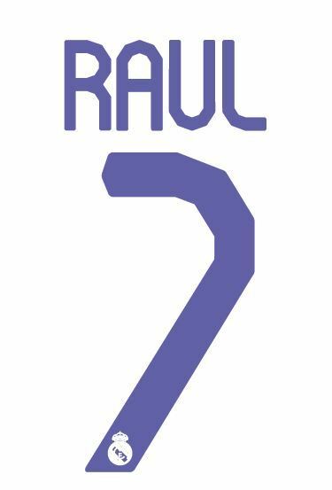 Raul 7 2007-2008 Real Madrid Home Football Nameset for shirt – House of ...