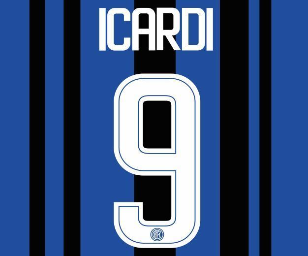 Icardi #9 Inter Milan 2017-2018 Home Football Nameset for shirt – House ...