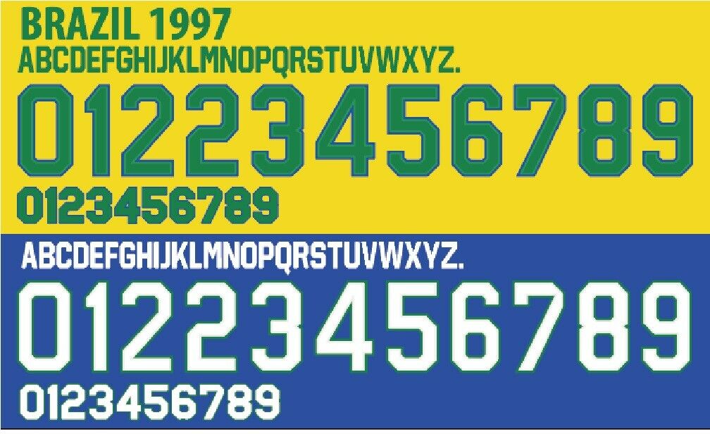 Brazil 1997 Copa A away/Home CHOOSE ANY NAME & 2 NUMBERS Football Name ...