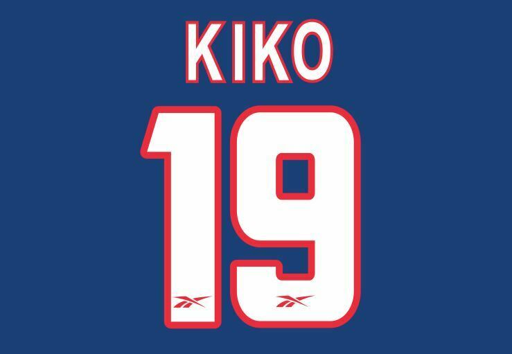 Kiko #19 Atletico Madrid 1999-2000 Away Football Nameset for shirt ...