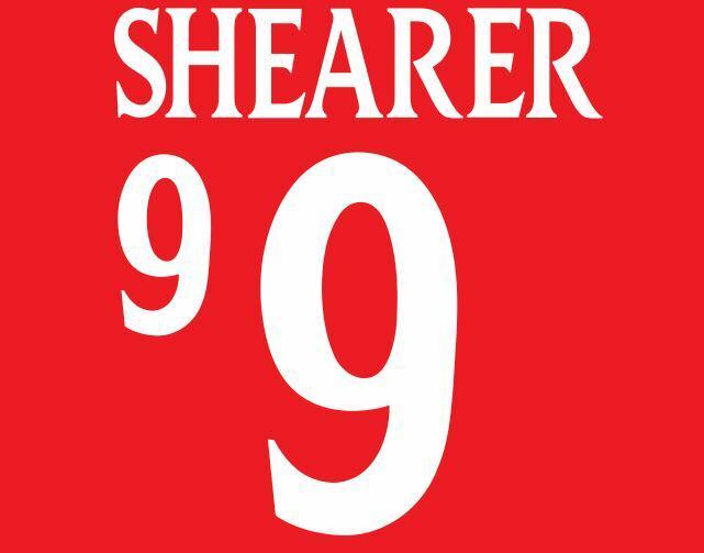 Shearer #9 England Euro 2000 Away Football Nameset shirt – House of ...