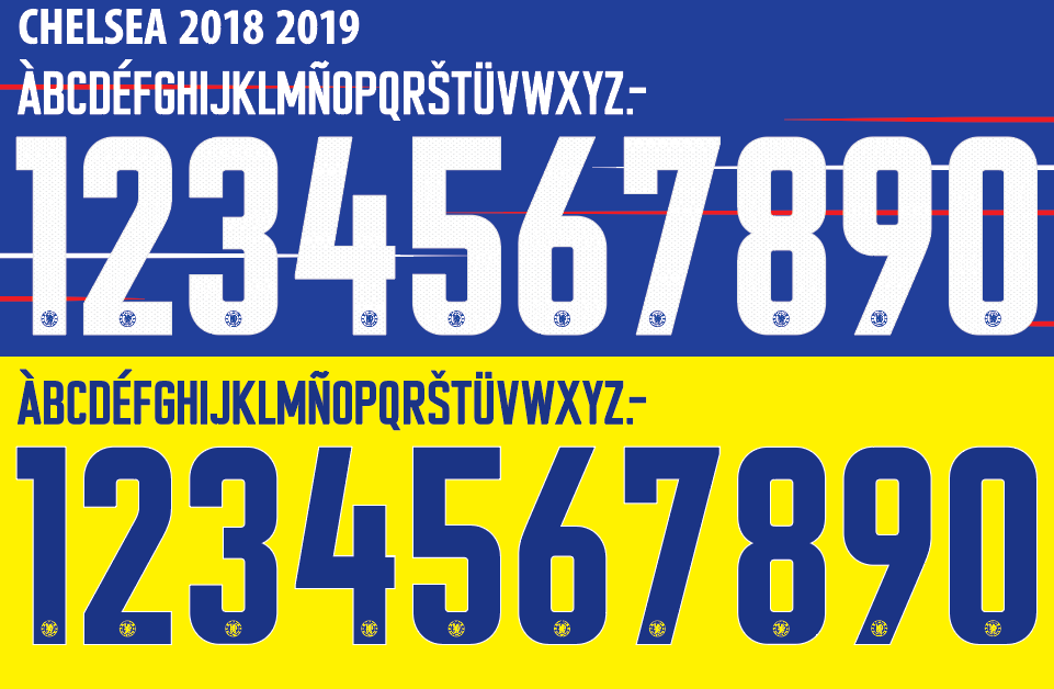 Chelsea 2018-2019 Away / Home Football Shirt Nameset Any Name & Number ...