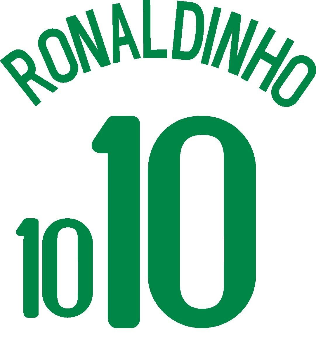 Ronaldinho #10 Brazil 2008 Home Football Nameset for shirt – House of ...