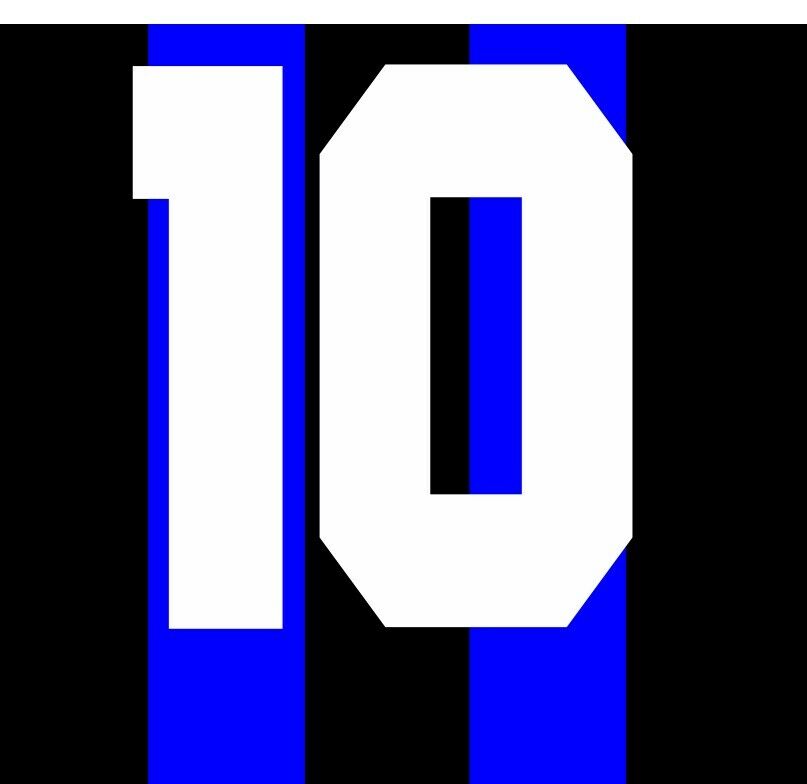 Bergkamp #10 1993-1995 Inter Milan Home Football Nameset for shirt ...