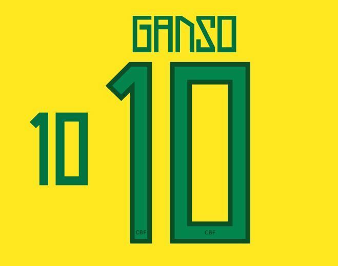 Ganso #10 Brazil Copa America 2011 Home Football Nameset for shirt ...