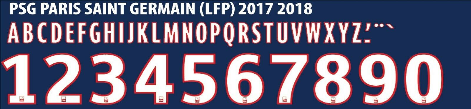 Paris St Germain PSG 2017-2018 Football Nameset for shirt Any Name & N ...