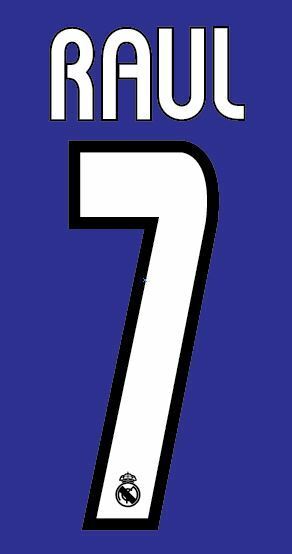Raul #7 2003-2004 Real Madrid Away Football Nameset for shirt – House ...