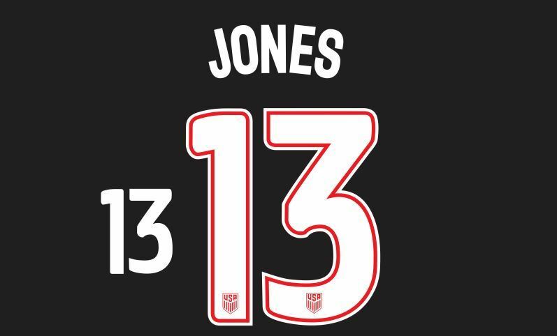 Jones #13 USA 2016 Away Football Nameset for shirt United States of Am ...