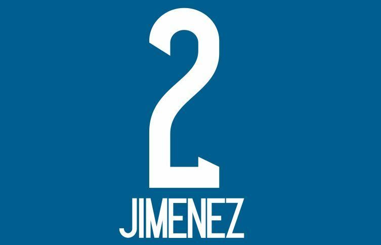 Jimenez #2 Tigres UANL 2016-2017 Away Football Nameset for shirt ...