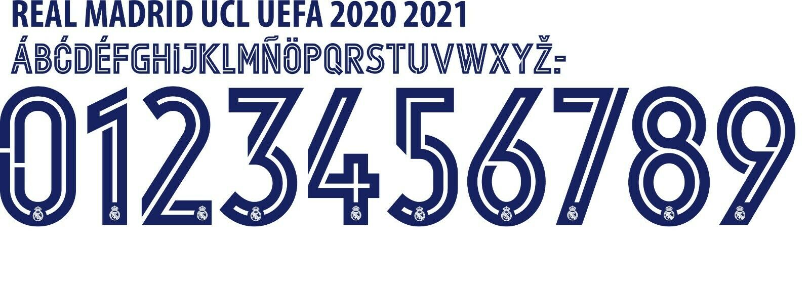 Real Madrid 2020-2021 Home Football Nameset for shirt Any Name & Numbe ...
