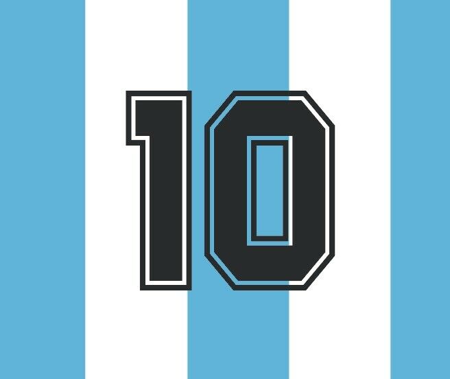 Maradona #10 Argentina 1990 Home Football Nameset for shirt – House of ...