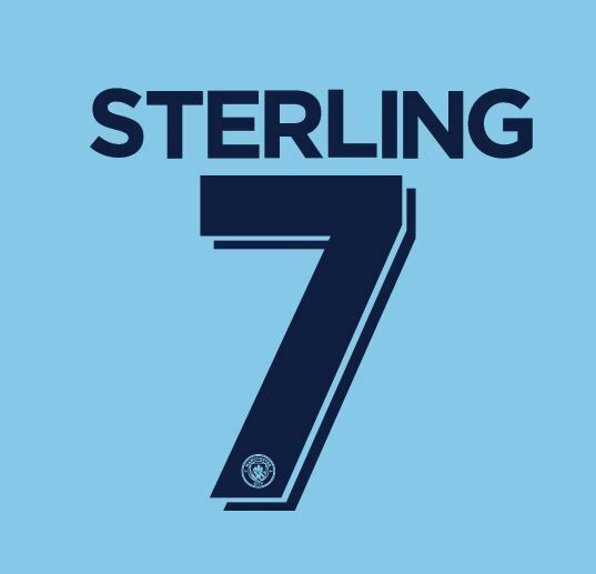 Sterling 7 Manchester City 2016-2017 Cup Nameset for Home Football Shi ...