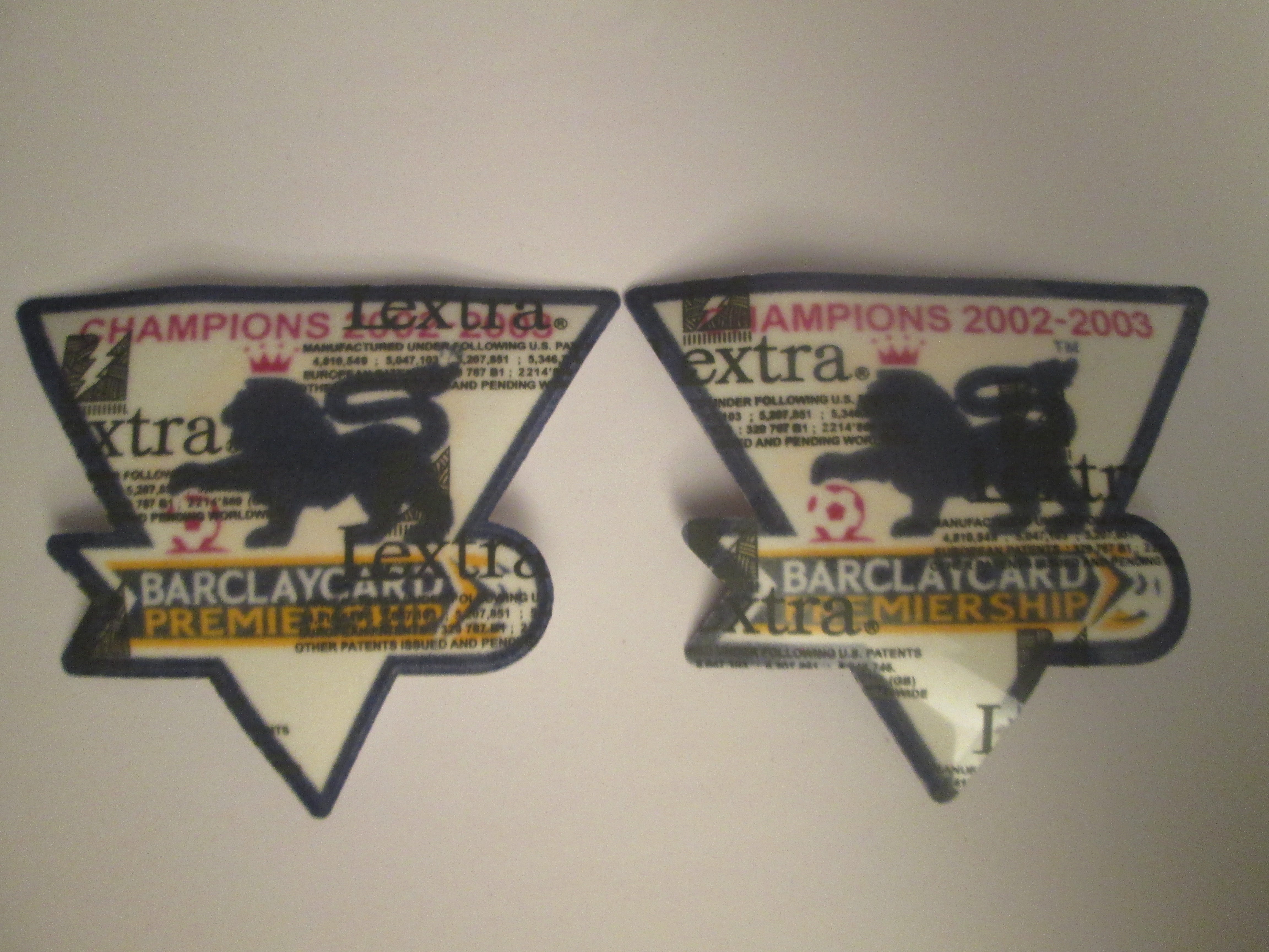 Champions 2002-2003 L Extra English Premier League Patches for Footbal ...