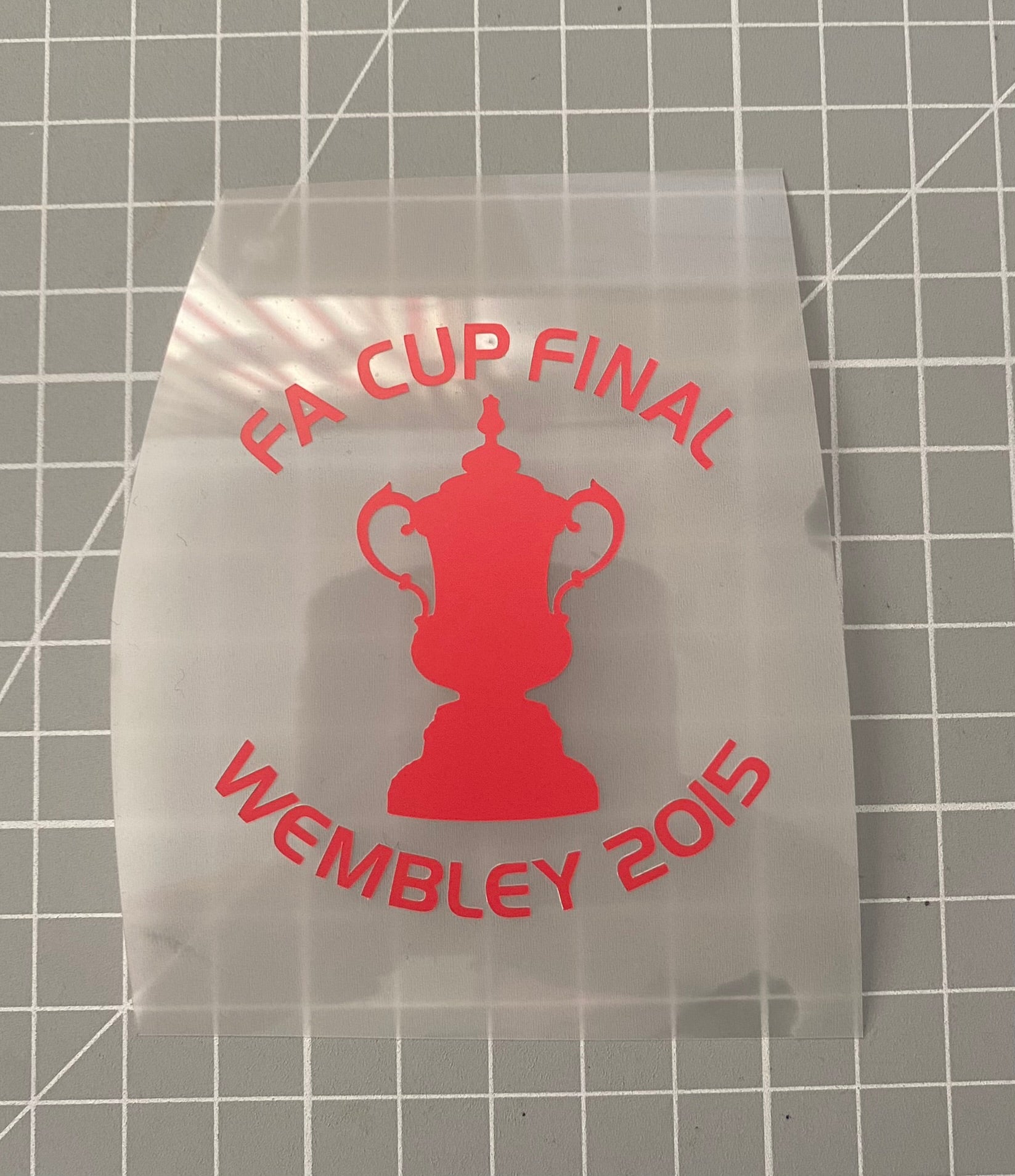 FA Cup Final 2015 Match Details Arsenal Football Shirt Vinyl Patch Ma ...